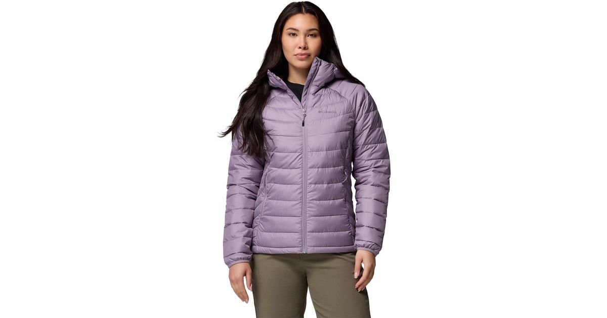 Columbia S Powder Lite Ii Hooded Jacket in Purple | Lyst UK