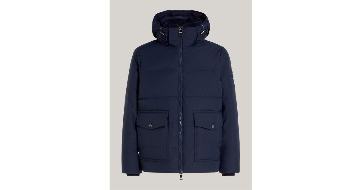 Tommy Hilfiger Rockie Utility Medium Puffer Jacket in Blue for Men ...