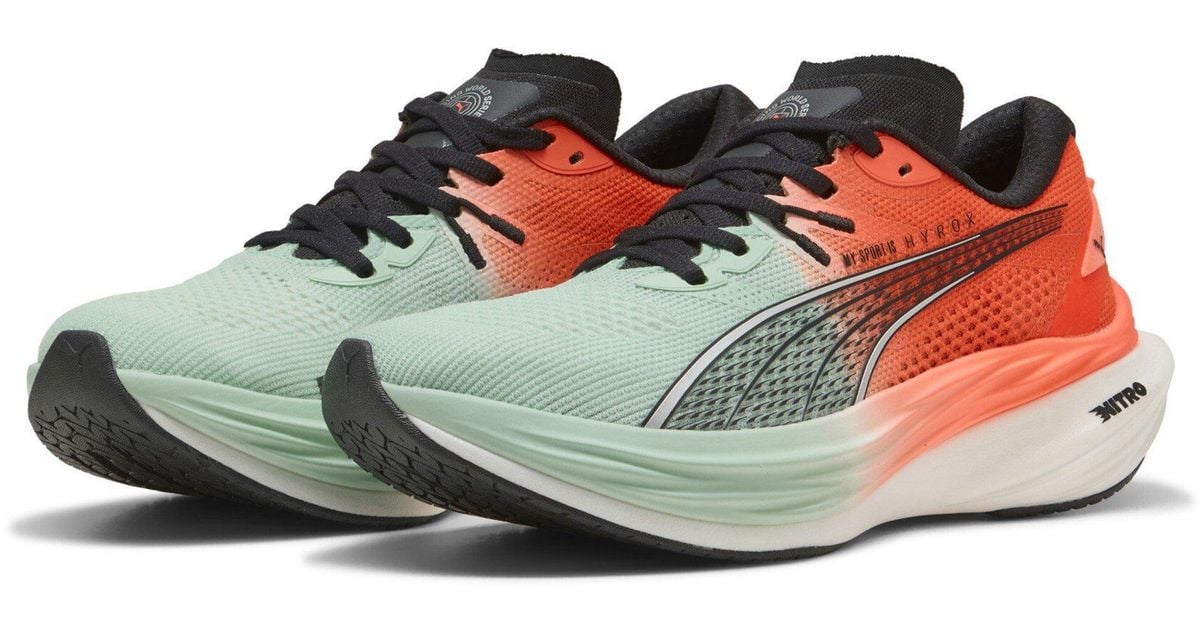PUMA Deviate Nitro 3 Fade Road Running Shoes in Green | Lyst UK
