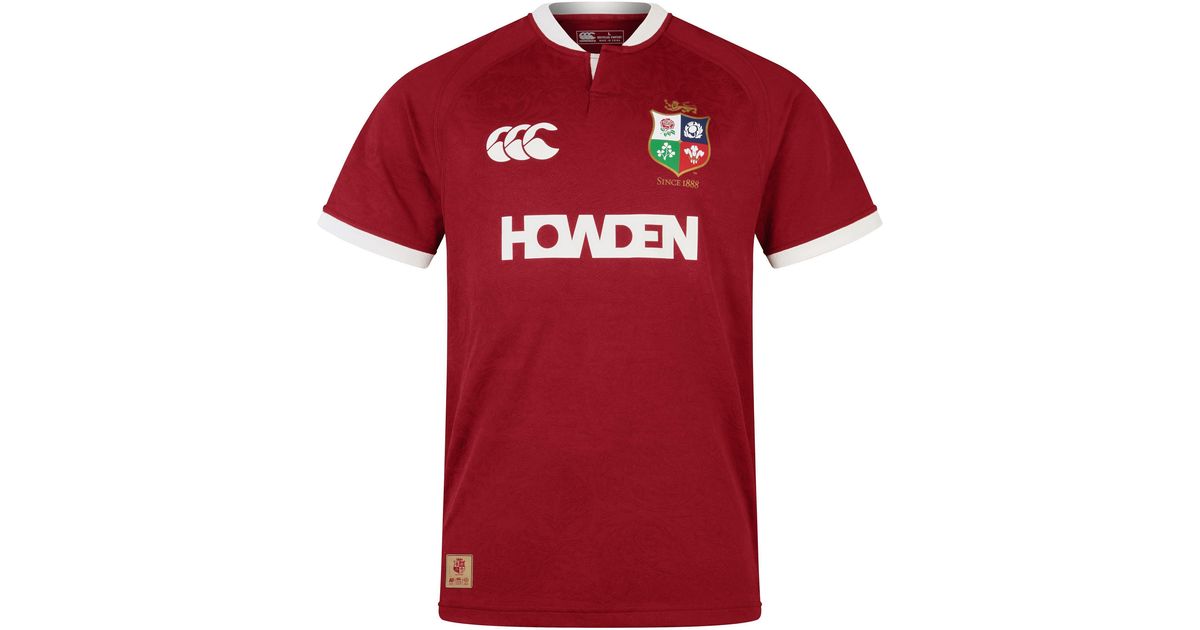 Canterbury British And Irish Lions 2025 Shirt Adults in Red for Men ...