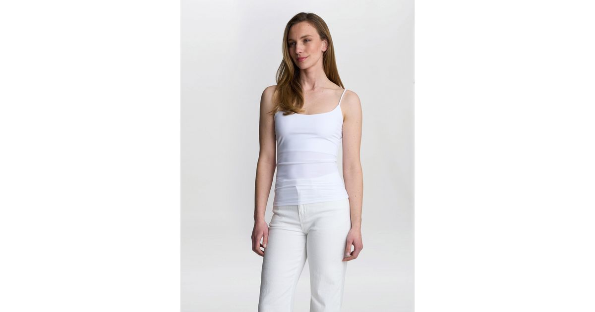 Gina Bacconi Bibi Bra Shelf Vest in White | Lyst UK