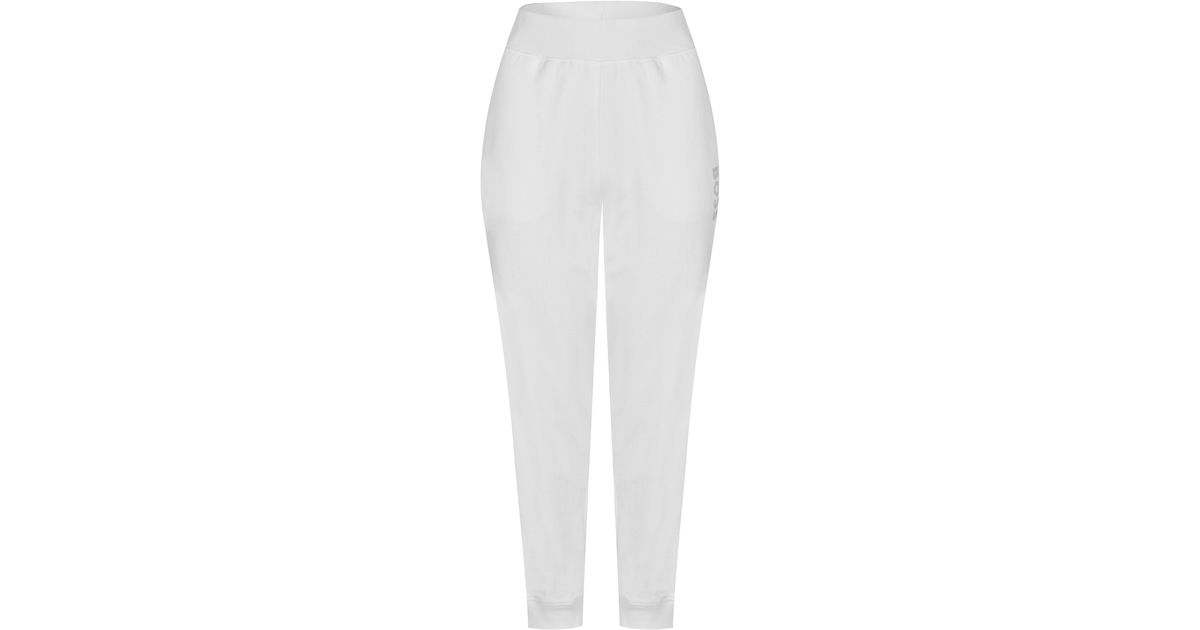 BOSS Ejoy Jog Soft Cotton Blend Bottoms in White | Lyst UK