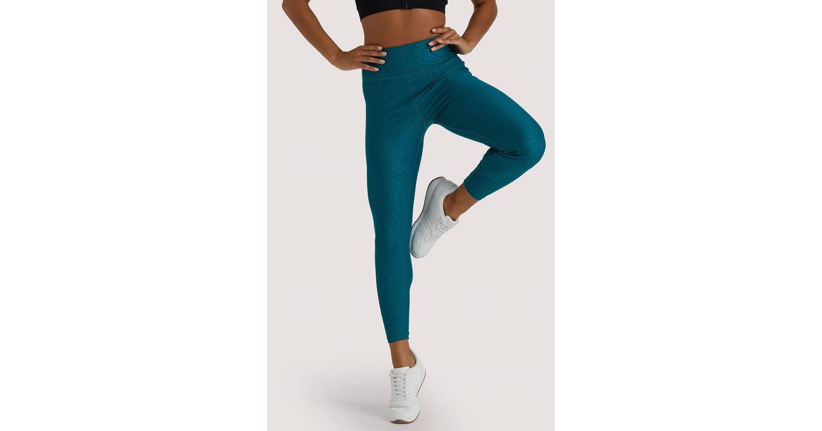Wolf & Whistle Wet Look Croc Leggings in Blue | Lyst UK