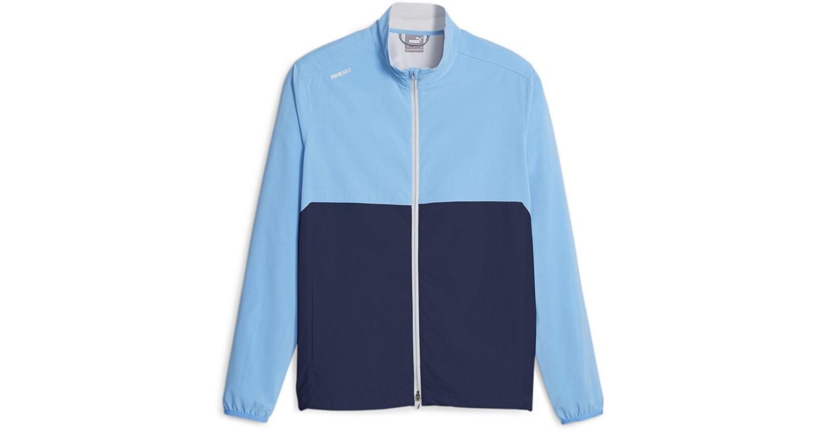 PUMA Monterey Wind Performance Golf Jacket in Blue for Men | Lyst UK