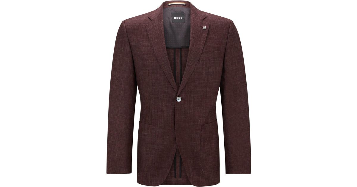 BOSS Janson Formal Style Jacket in Brown for Men | Lyst UK