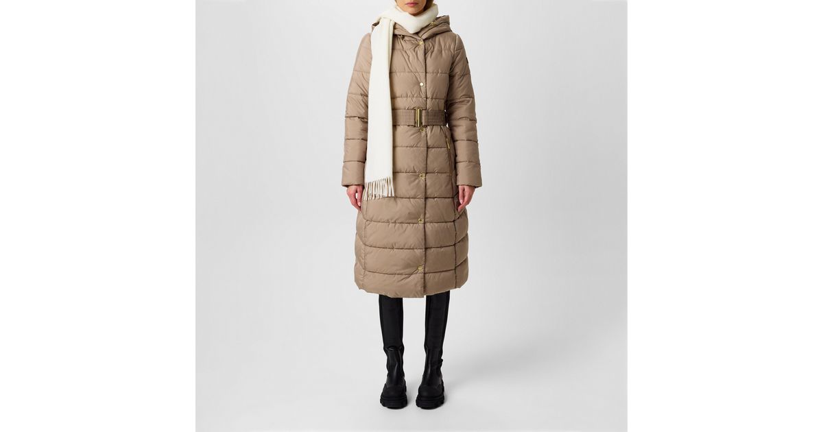 Barbour Track Line Quilted Jacket in Natural | Lyst UK