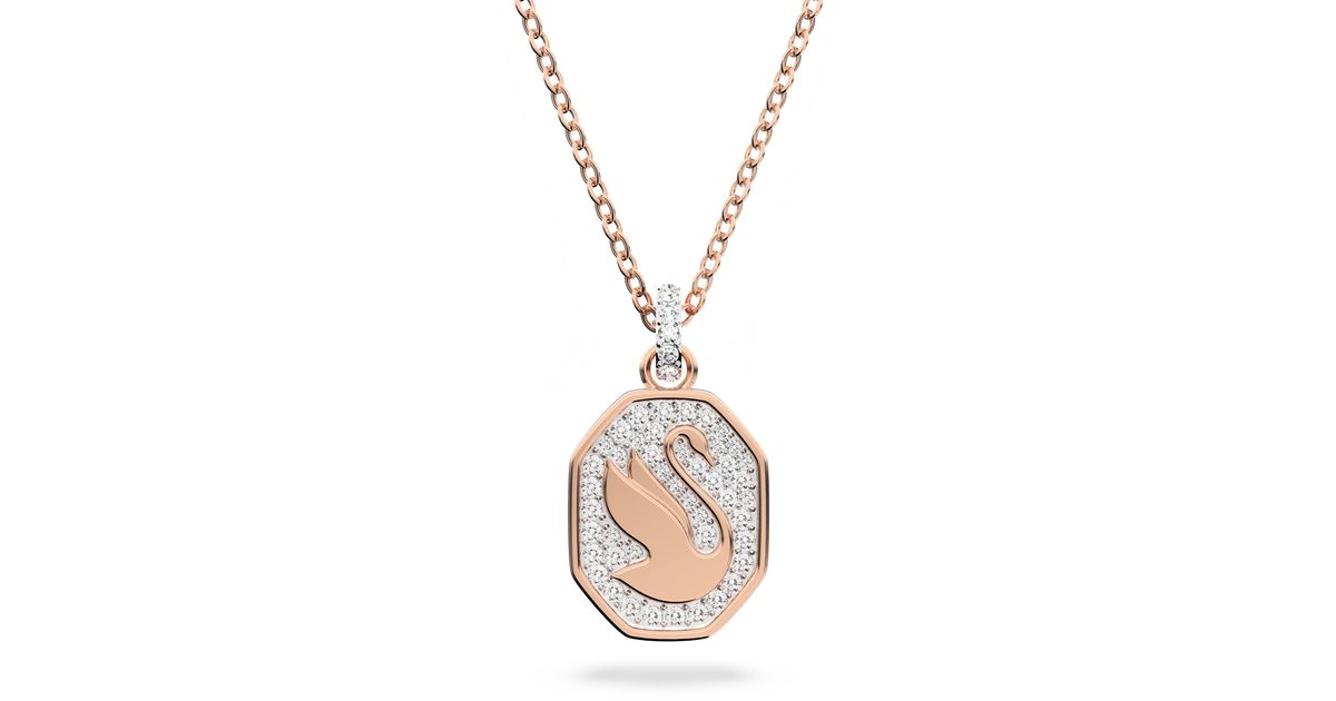 Swarovski Signum Swan Necklace in Metallic | Lyst UK
