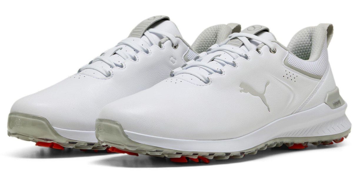 PUMA Ignite Innovate Leather Spikeless Golf Shoes in White for Men ...