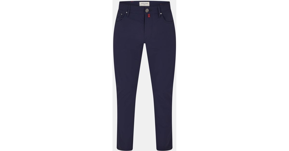 Jacob Cohen Straight Leg Trouser in Blue for Men | Lyst UK