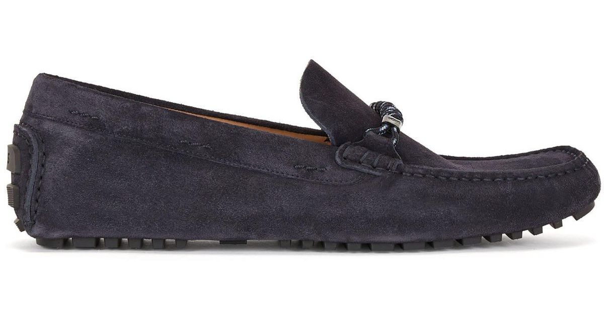 BOSS Driver Moccasin Shoes in Blue for Men | Lyst UK