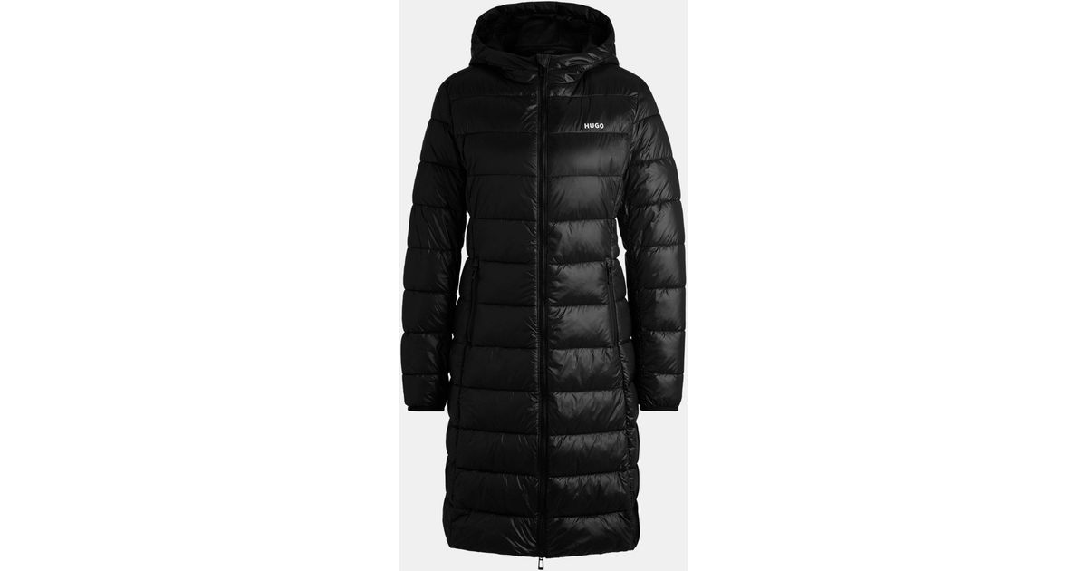 HUGO Famalia Short Puffer Jacket in Black | Lyst UK