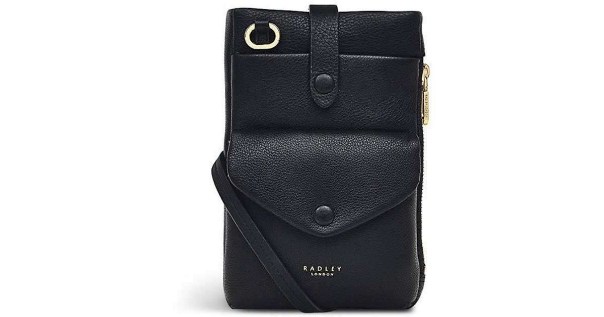 Radley Mallow Street Cross Body Phone Bag in Black | Lyst UK