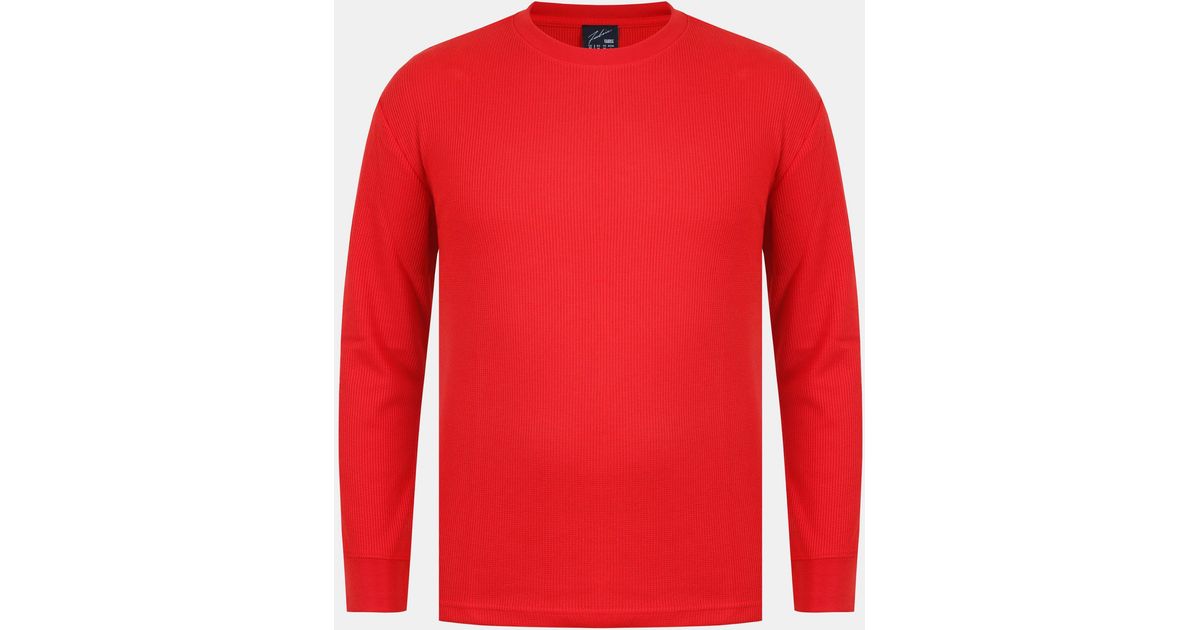 Fabric Regular Fit Waffle T-Shirt in Red for Men | Lyst UK