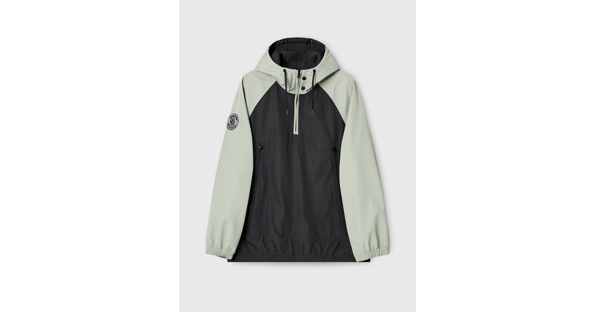 Pretty Green Travis Smock Overshirt in Black for Men | Lyst UK