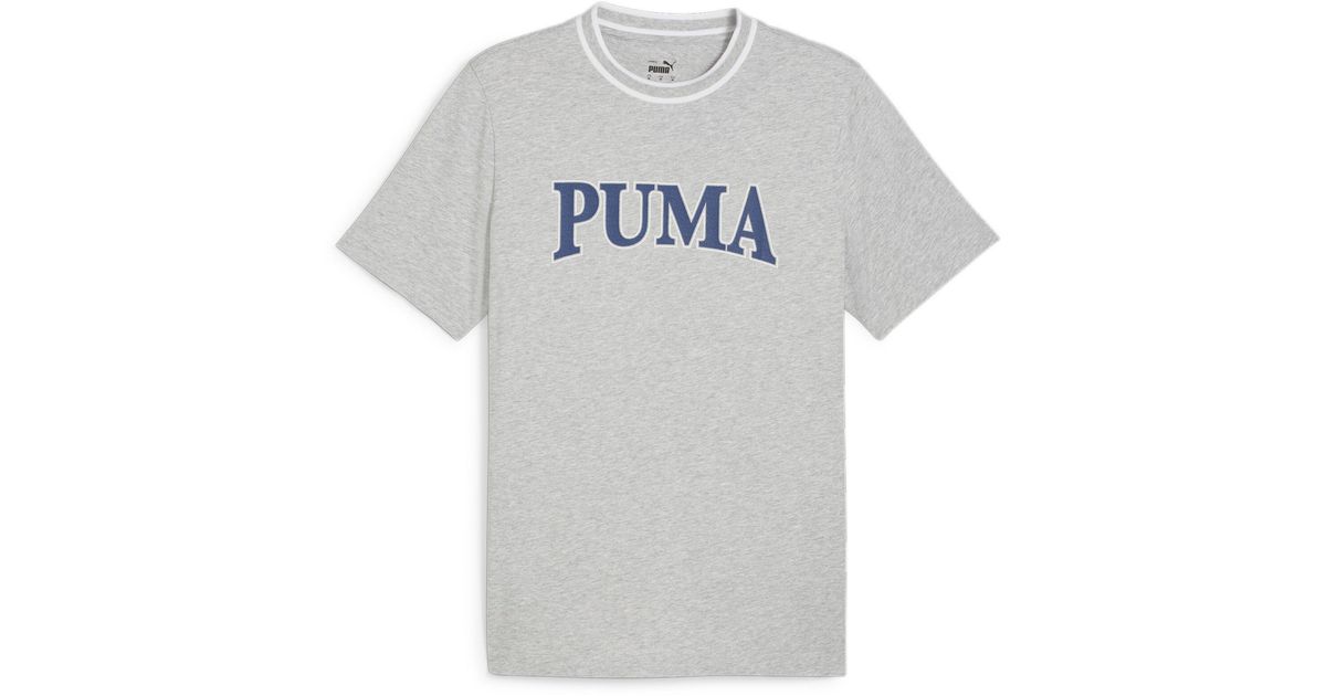 PUMA Squad Big Graphic Regular Fit T-Shirt in Grey for Men | Lyst UK