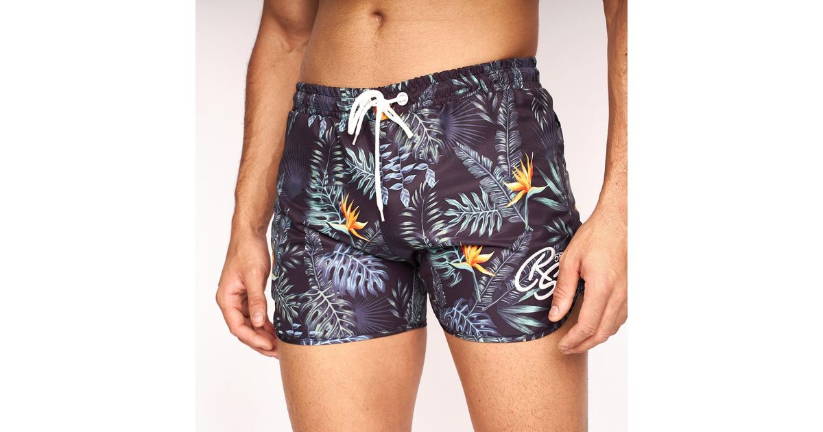 Crosshatch Swim Shorts in Blue for Men | Lyst UK
