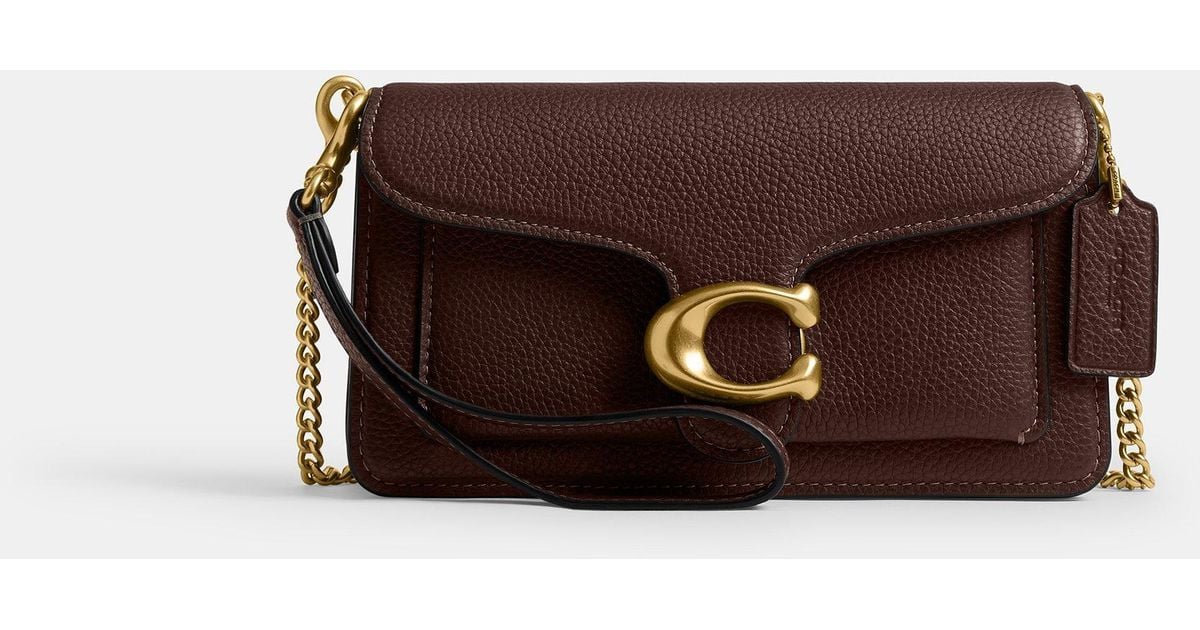 COACH Tabby Chain 19 in Brown | Lyst UK