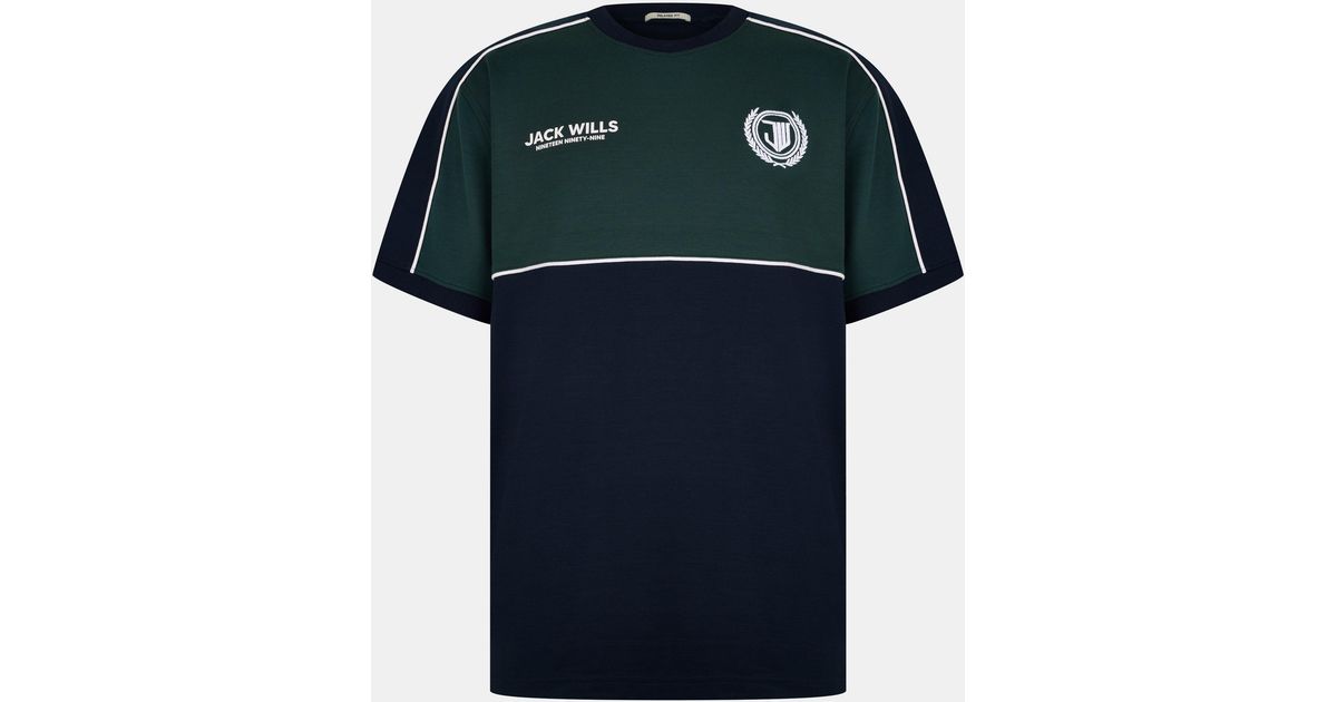 Jack Wills Jw Pipe Regular Fit T-Shirt in Blue for Men | Lyst UK