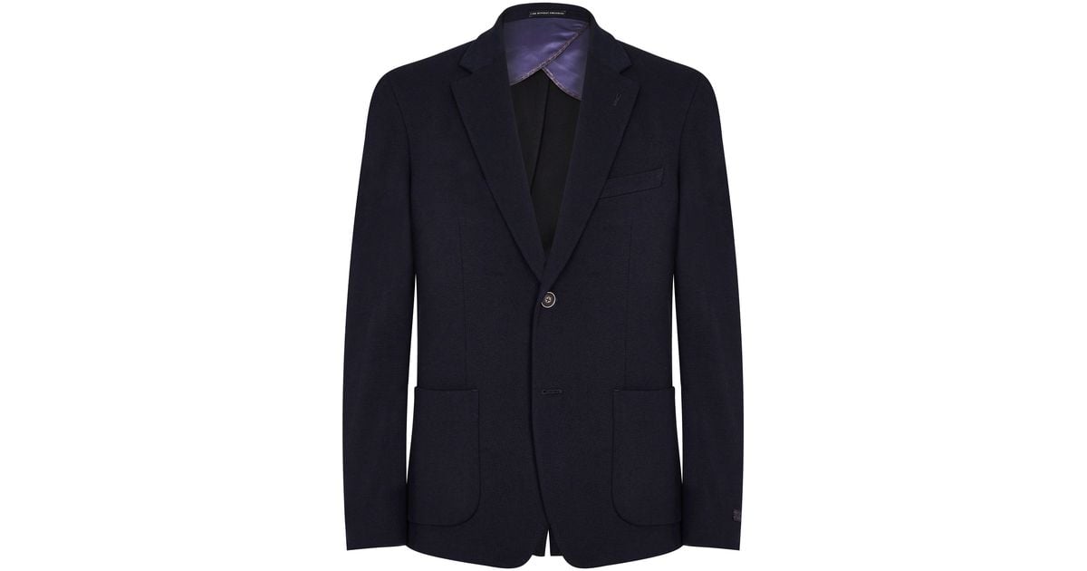 Without Prejudice Henson Wool Long Sleeve Slim Fit Blazer in Blue for ...