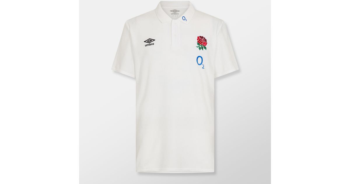 Umbro England Rugby 2024 Cvc Polo Shirt in White for Men | Lyst UK