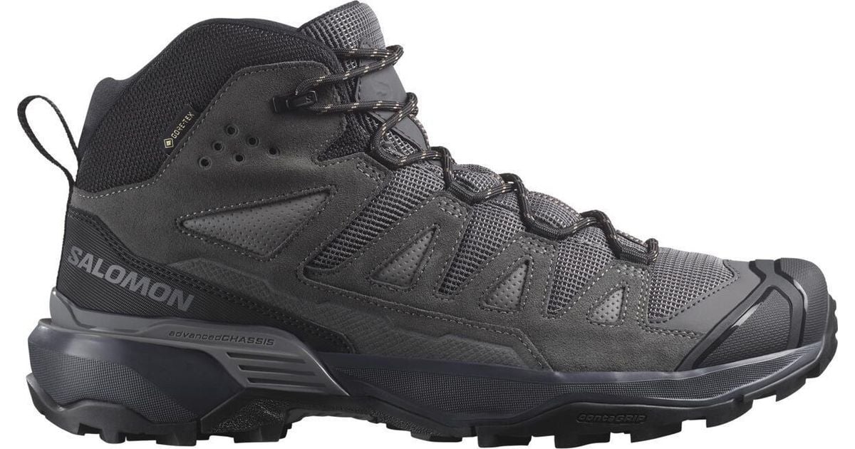 Salomon X Ultra 360 Leather Gtx Hiking Boots in Grey for Men | Lyst UK