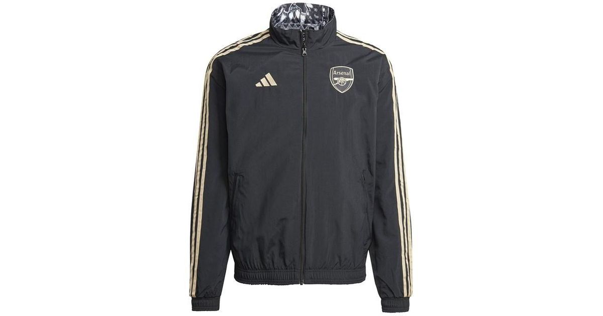 adidas Ian Wright X Arsenal Anthem Jacket in Black for Men | Lyst UK