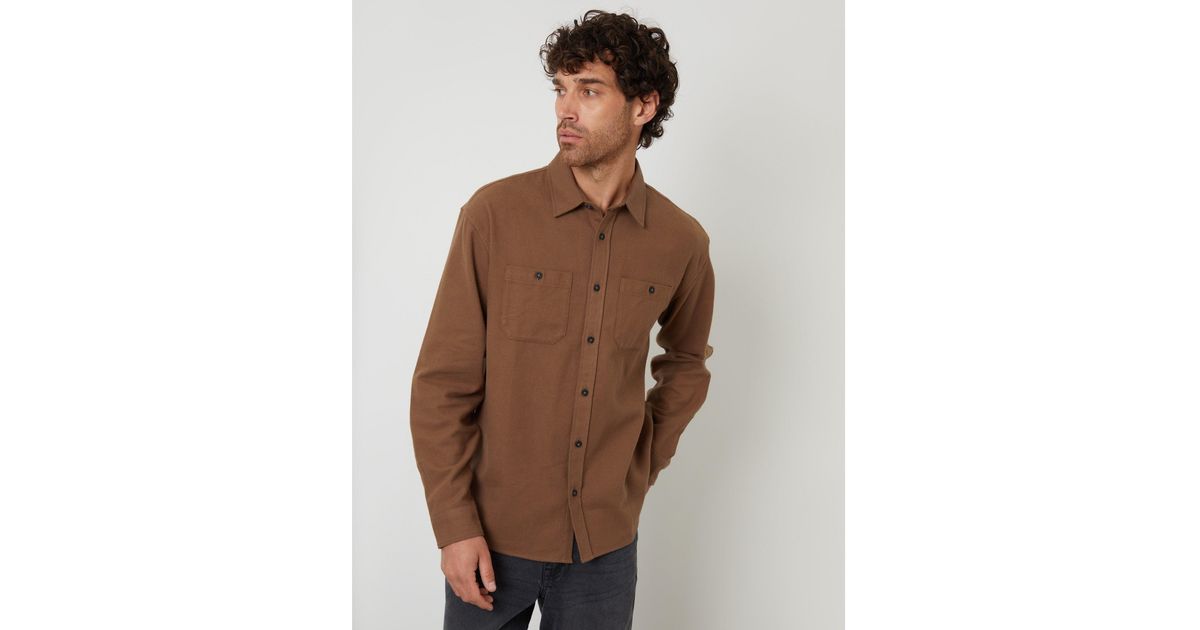 Threadbare Firfield Shirt Sn62 in Brown for Men | Lyst UK