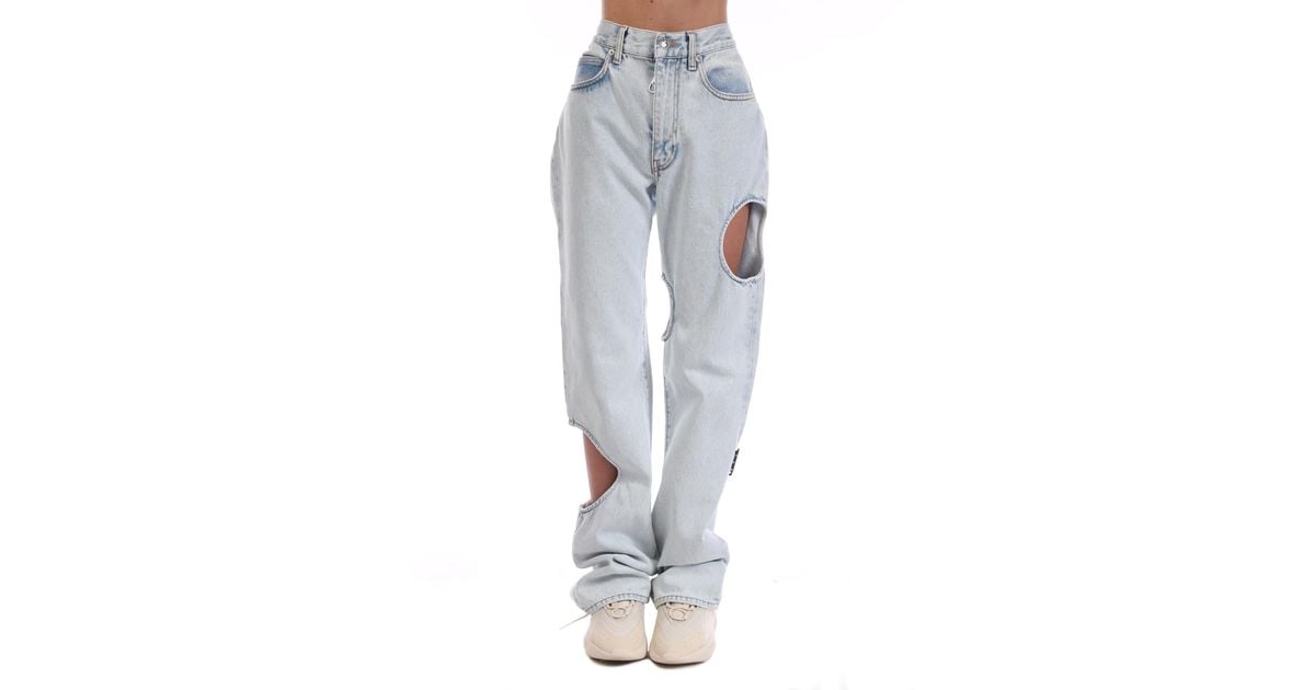 Off-White c/o Virgil Abloh Meteor Cool Baggy Jeans in Grey | Lyst UK