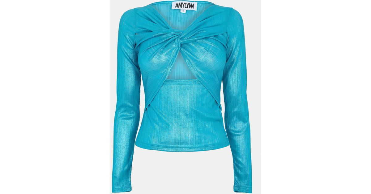 Amy Lynn Cut Out Top in Blue | Lyst UK