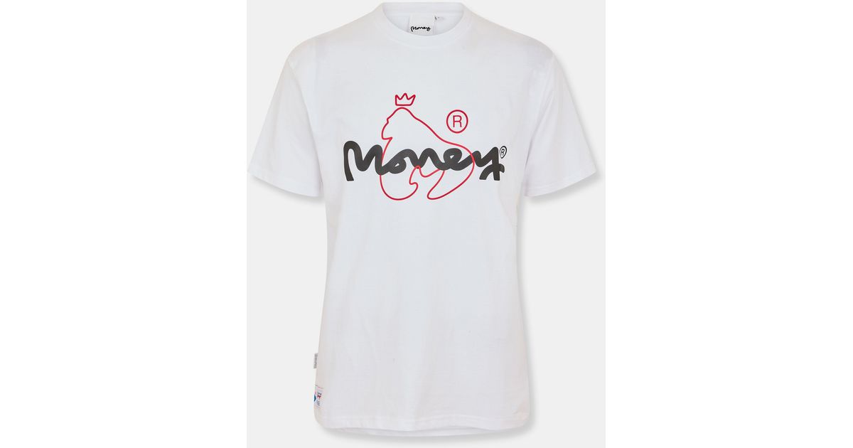 Money Outline Ape Regular Fit T-Shirt in White for Men | Lyst UK