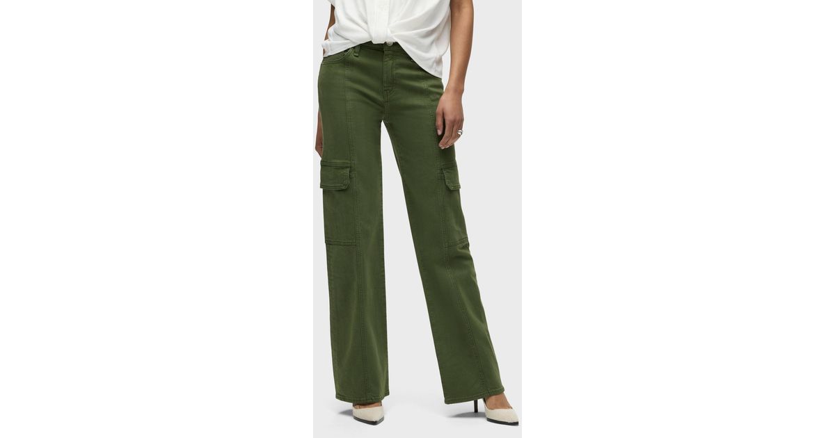 Hudson Jeans Rosie High-rise Seamed Cargo Jean in Green | Lyst