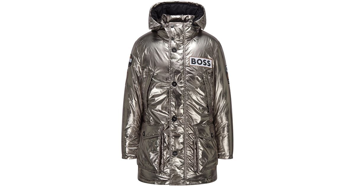 BOSS Limited-edition Jacket With Branded Patches in Metallic for Men ...