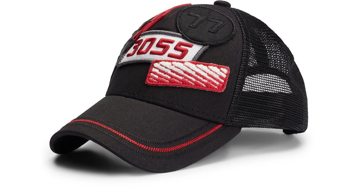 BOSS by HUGO BOSS Cotton-twill Cap With Racing-inspired Logo Patches ...