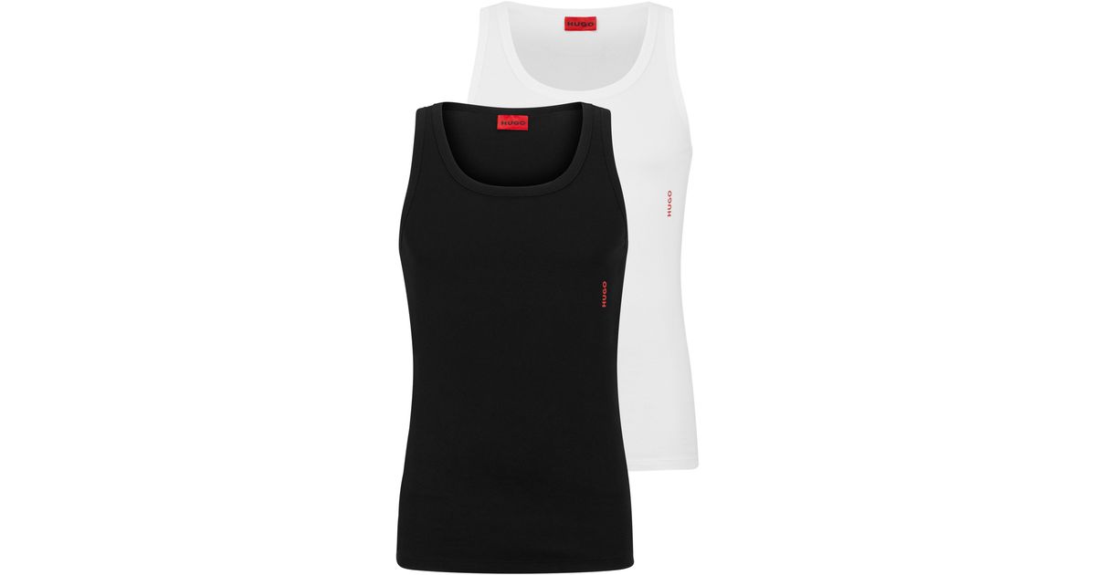 BOSS by HUGO BOSS Set Van Twee Onderhemden Van Stretchkatoen Met Logo ... BOSS by HUGO BOSS Set Van Twee Onderhemden Van Stretchkatoen Met Logo ...