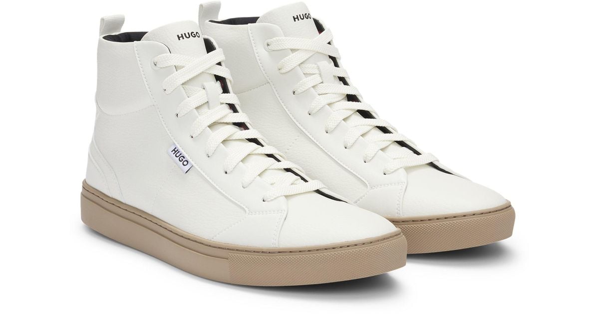 HUGO High-Top Trainers in White for Men | Lyst