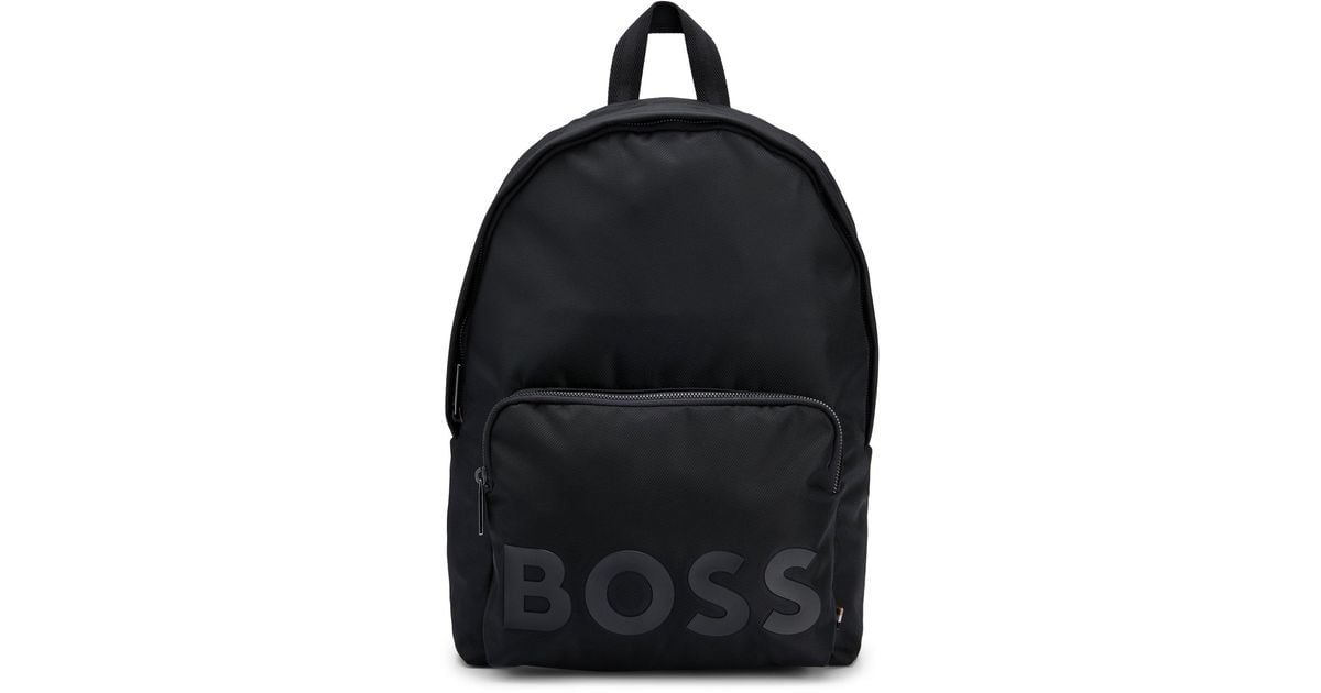 BOSS Backpack With Tonal Logo Detail in Black for Men | Lyst UK
