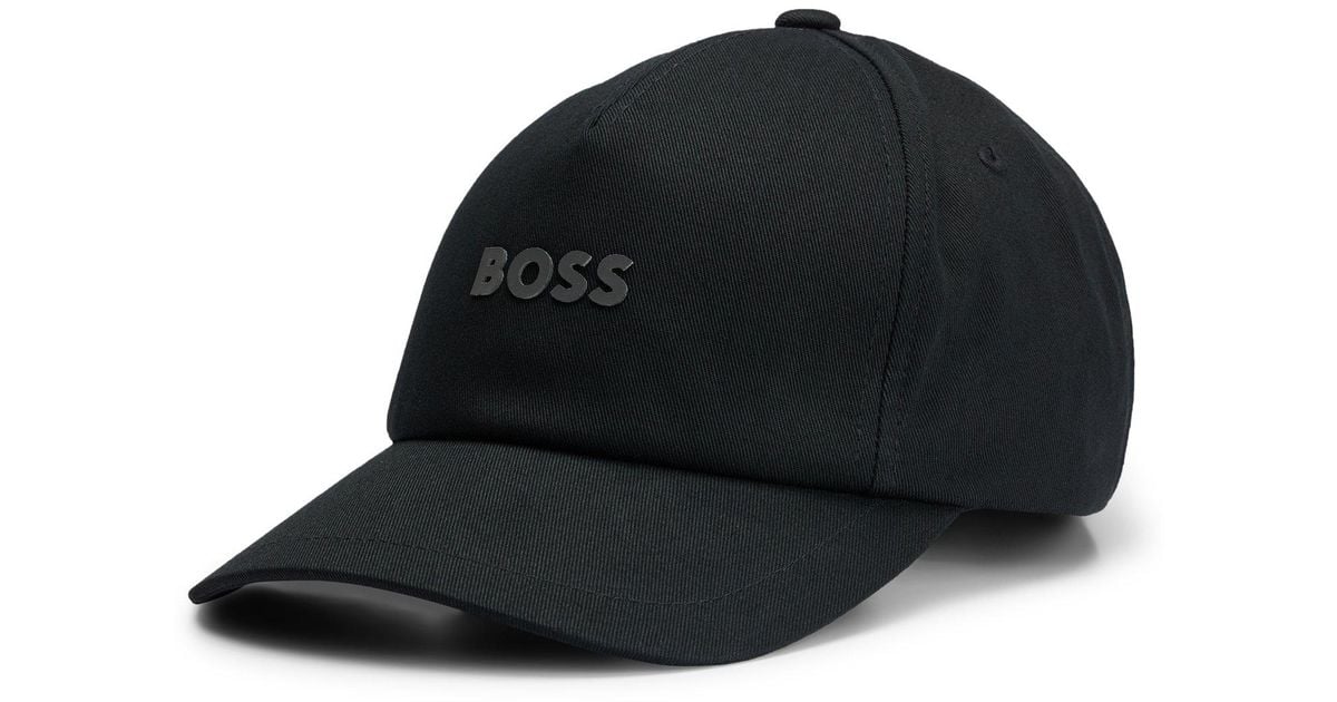 BOSS by HUGO BOSS Cotton-twill Cap With Hd Logo in Black for Men | Lyst ...