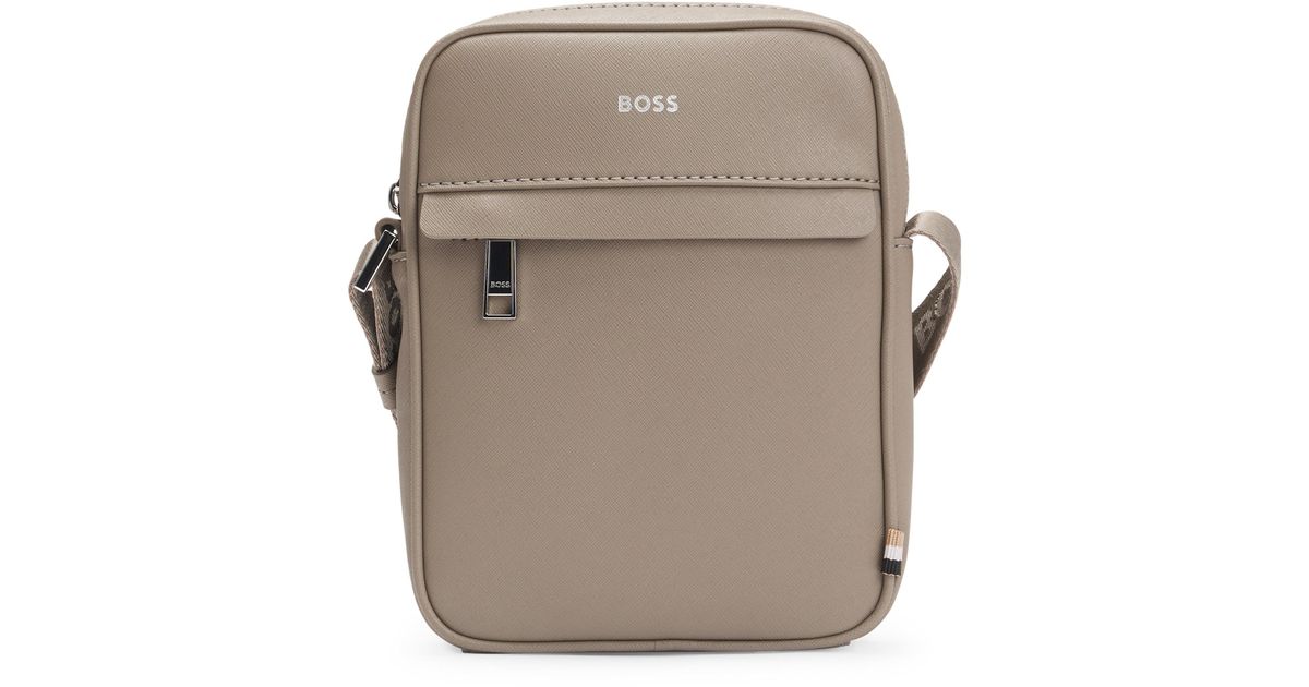 BOSS Beige Men's Reporter Bags in Gray for Men | Lyst