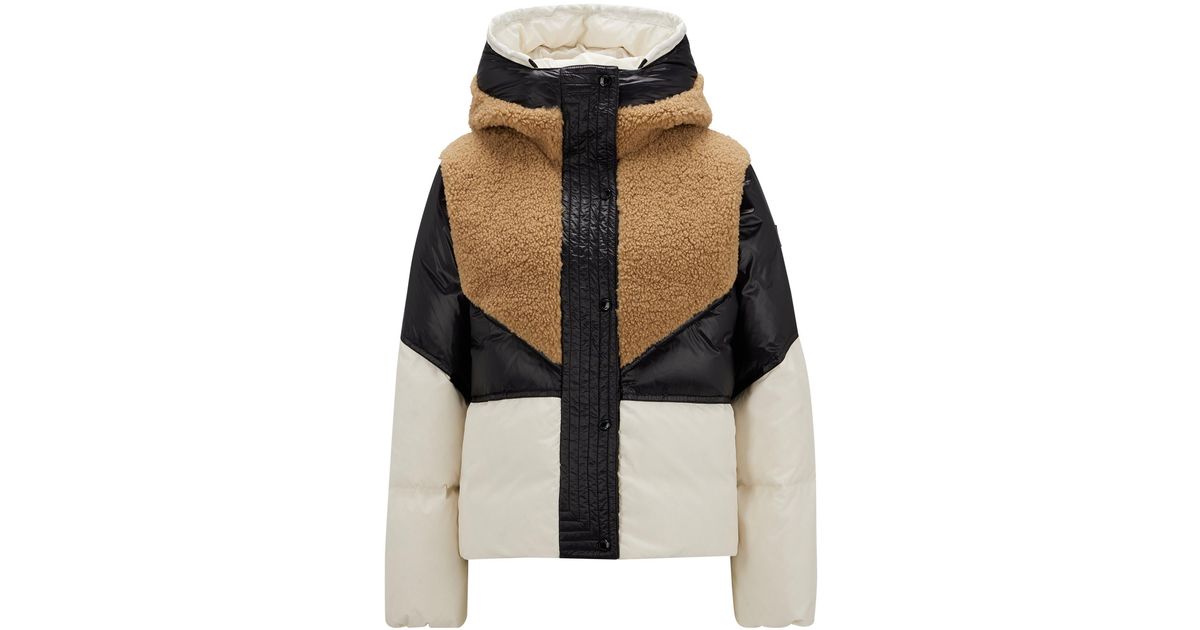 BOSS Plockena Mixed Material Teddy Padded Jacket in Black | Lyst Canada
