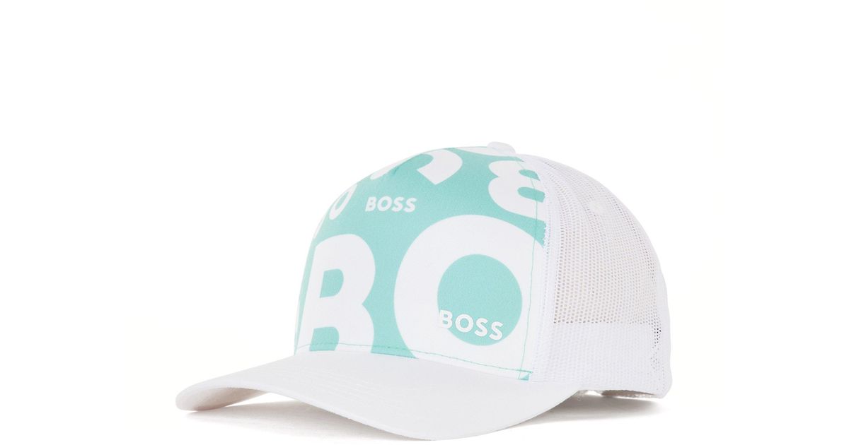 BOSS by HUGO BOSS Cotton Light Green Men's Caps for Men | Lyst