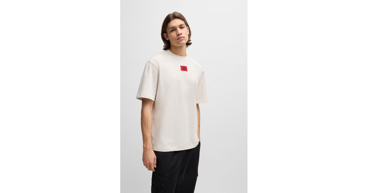 HUGO X Rb Relaxed-Fit T-Shirt With Signature Bull Motif in White for ...