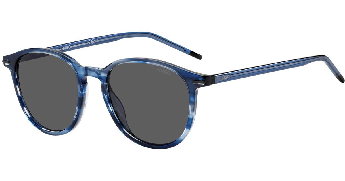 Boss By Hugo Boss Blue Havana Sunglasses In Full Acetate Mens Eyewear For Men Lyst