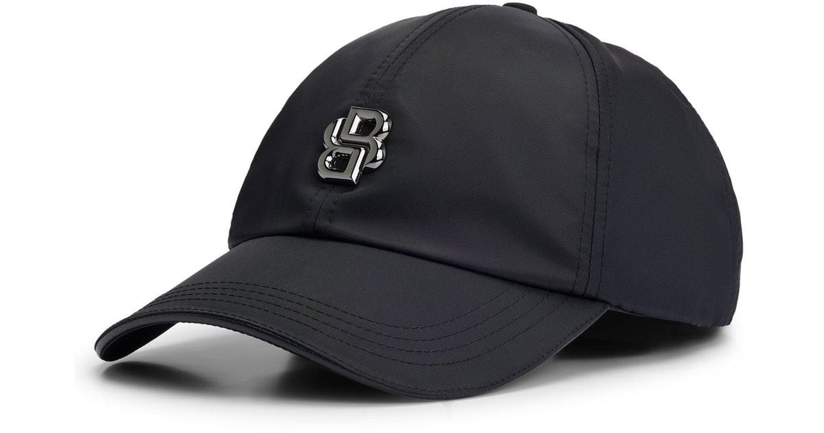 BOSS Waterproof Cap With Double B Monogram in Black for Men | Lyst UK