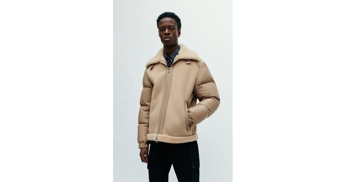BOSS by HUGO BOSS Hybrid Jacket In Shearling Suede And Nappa Leather in ...