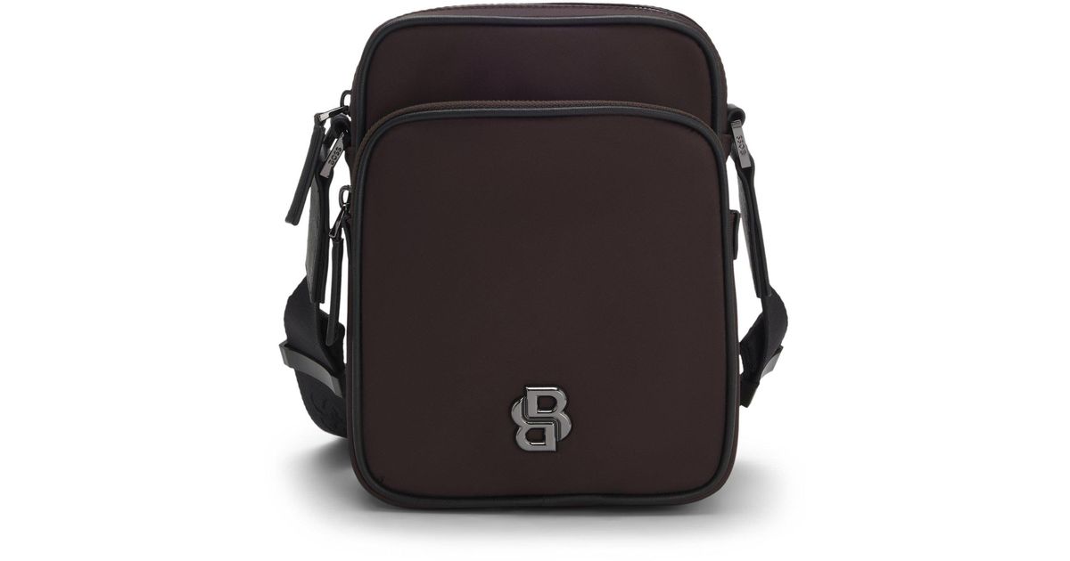 BOSS Reporter Bag With Double B Monogram Hardware in Black for Men ...
