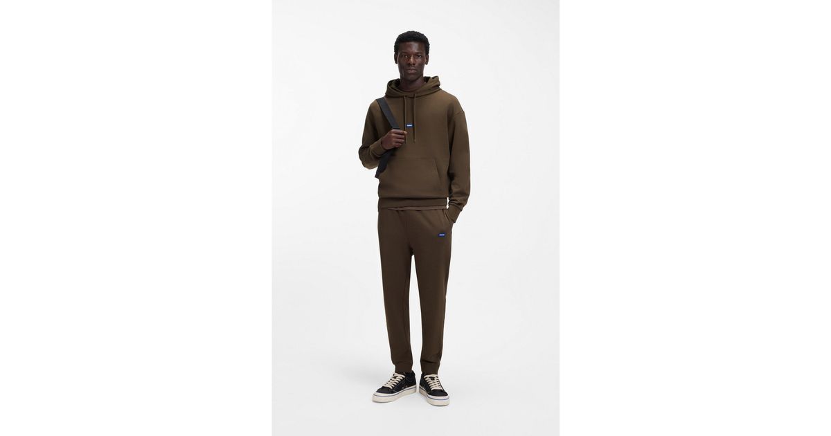 HUGO Cotton Tracksuit Set With Logo Patch in Brown for Men | Lyst UK