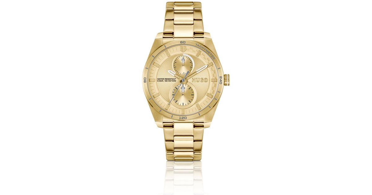 HUGO Tone Watch With Racing-Inspired Detailing in Metallic | Lyst UK