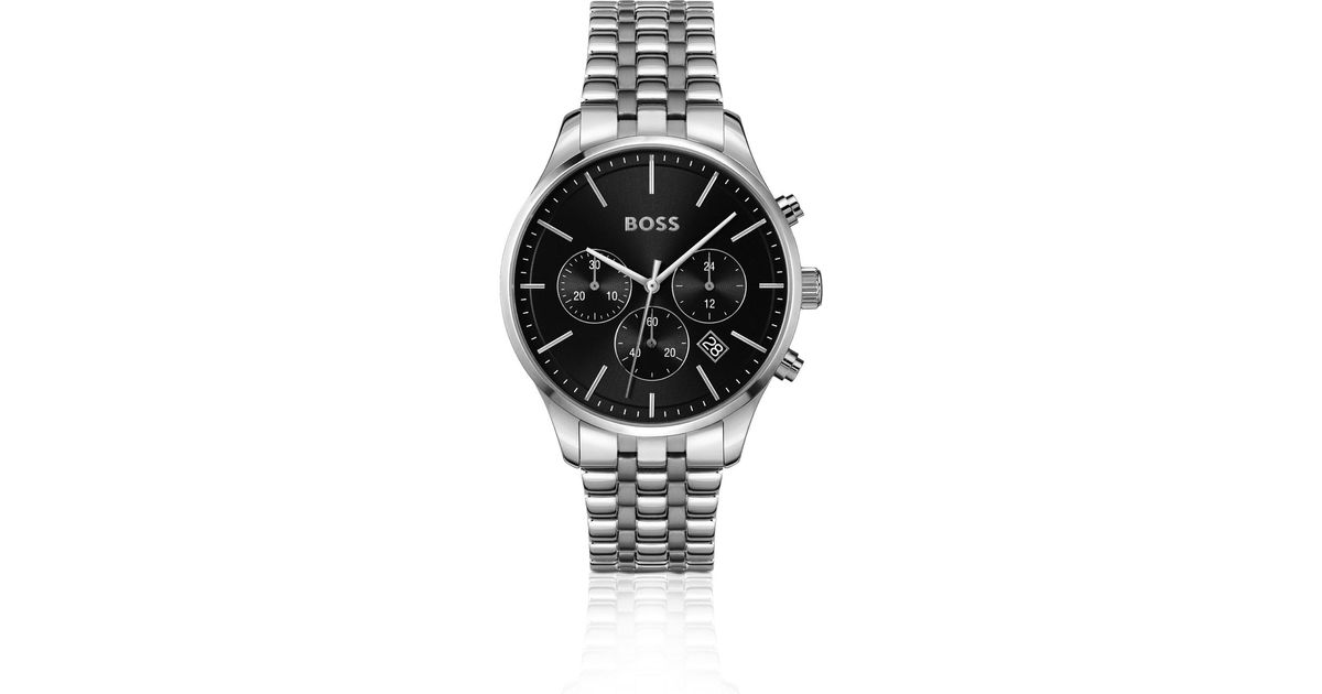 BOSS Multi-Link-Bracelet Chronograph Watch With Dial in Black for Men ...