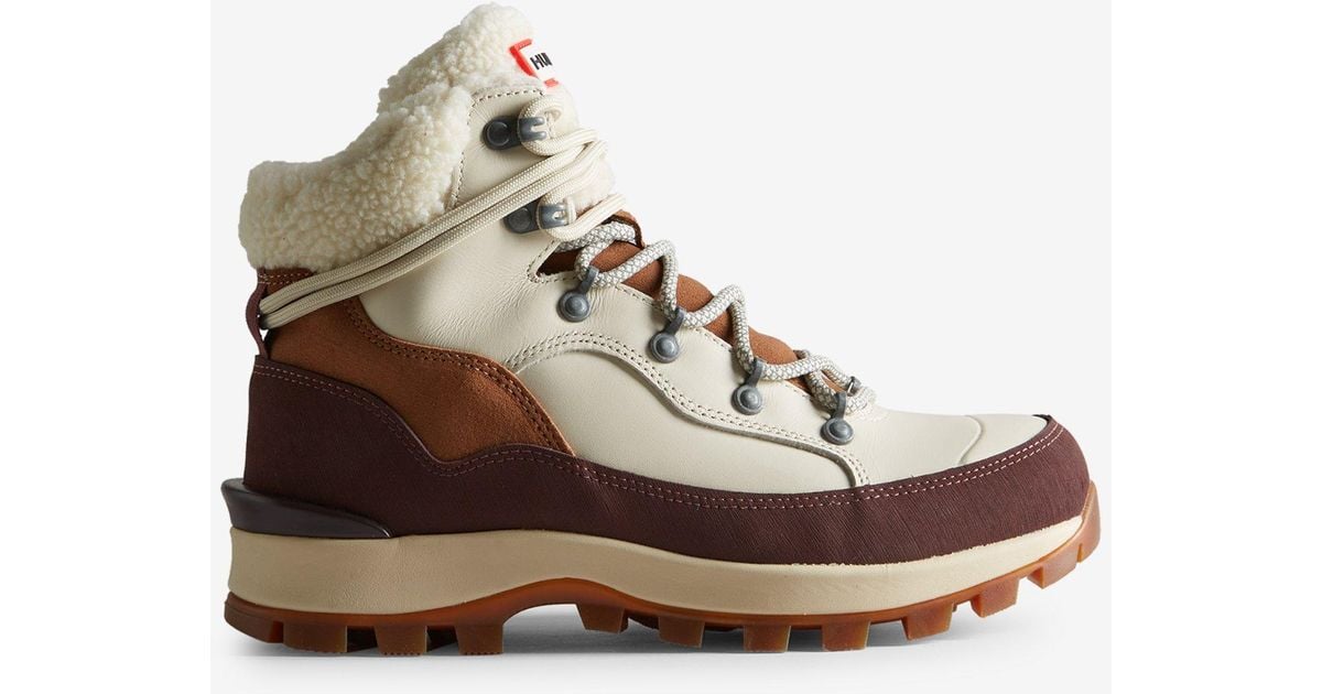 Hunter Explorer Insulated Lace Up Leather Commando Boots Lyst