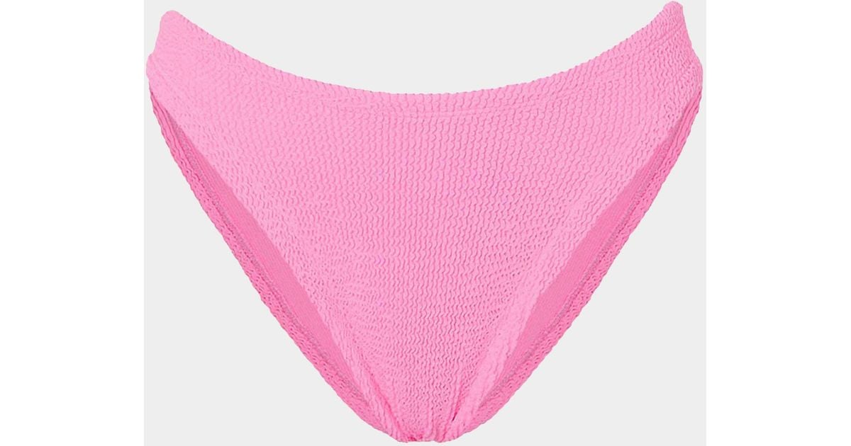 Hunza G Coverage Bikini Bottom in Pink | Lyst